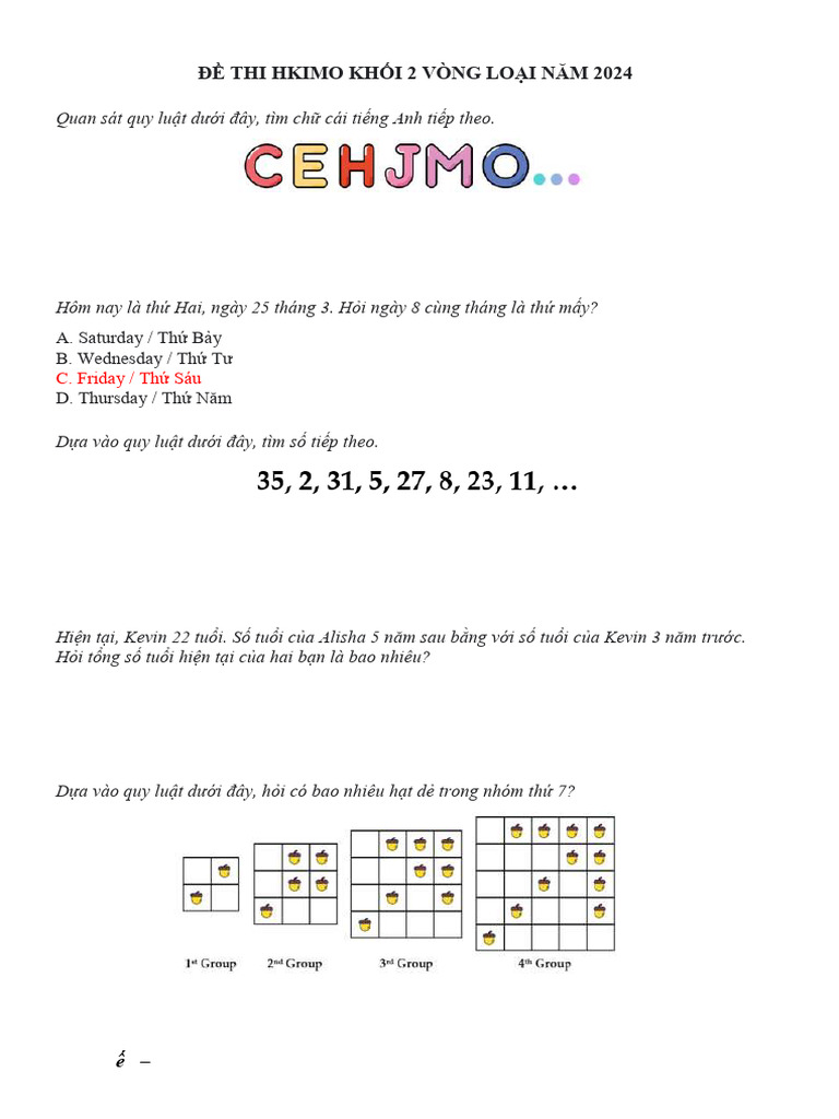 HKIMO 2024 - L P 2 | PDF