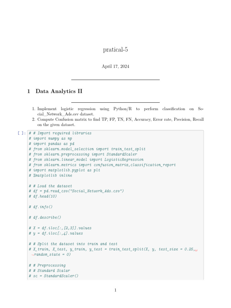 Pratical 5 | PDF