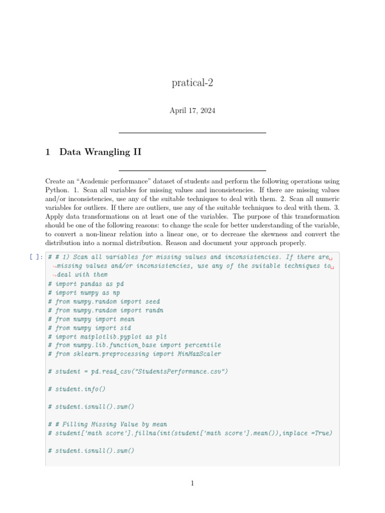 Pratical 2 | PDF