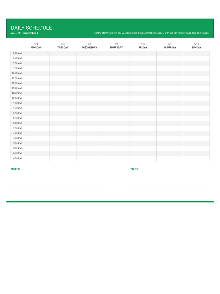 Schedule - Daily Schedule | PDF