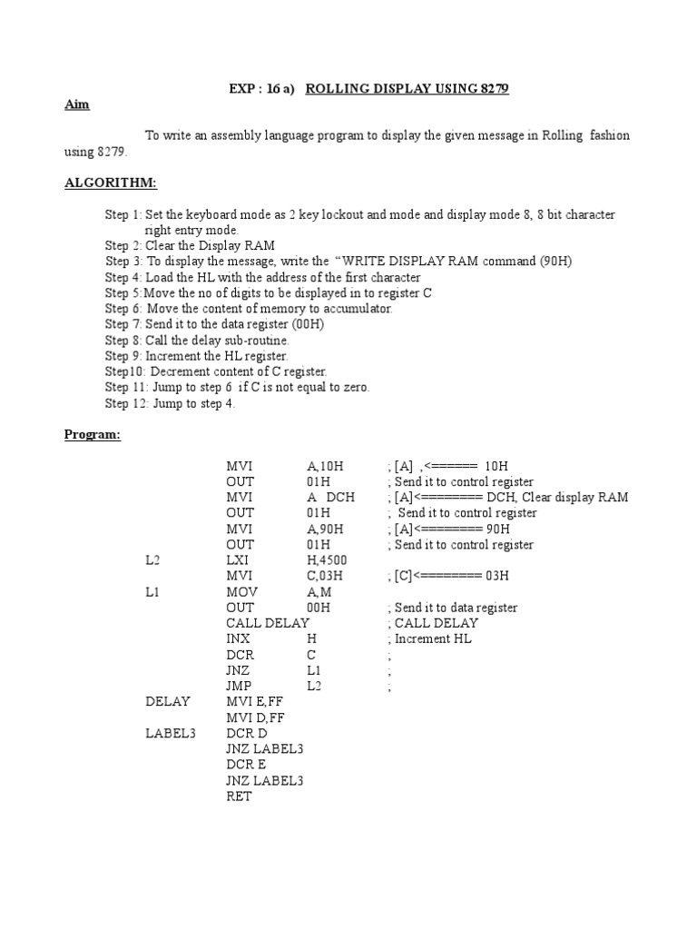 Rolling and Blinking 8279 | PDF