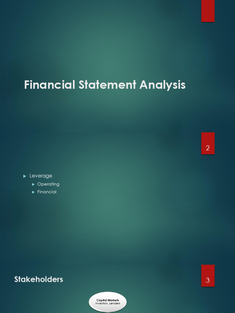 Financial Statement Analysis | PDF