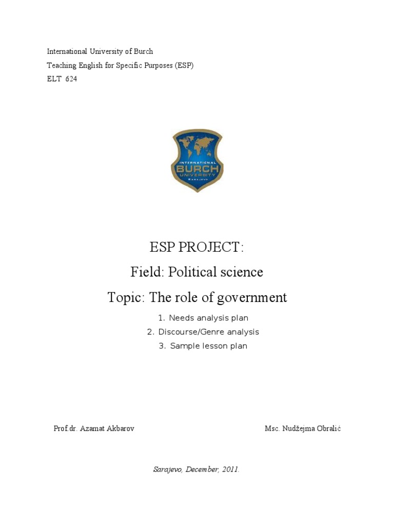 Esp Project | Reading Comprehension | Learning