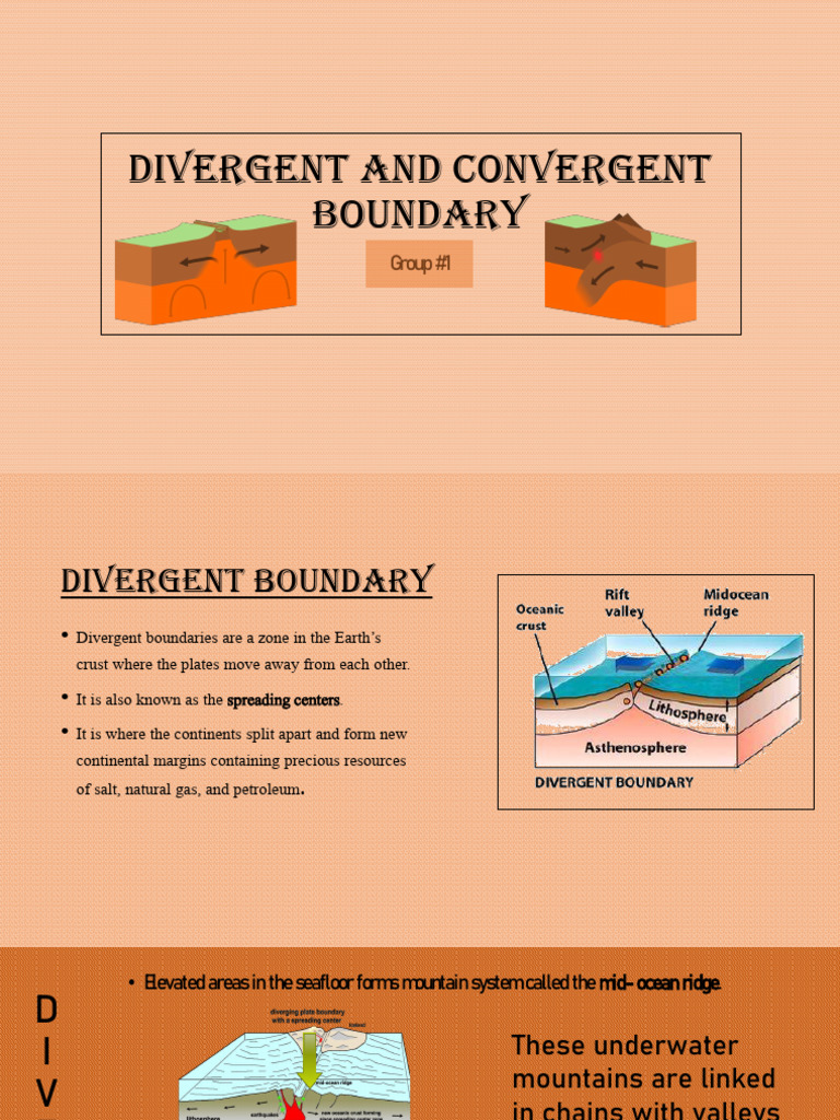 Divergent and Convergent Boundary | PDF