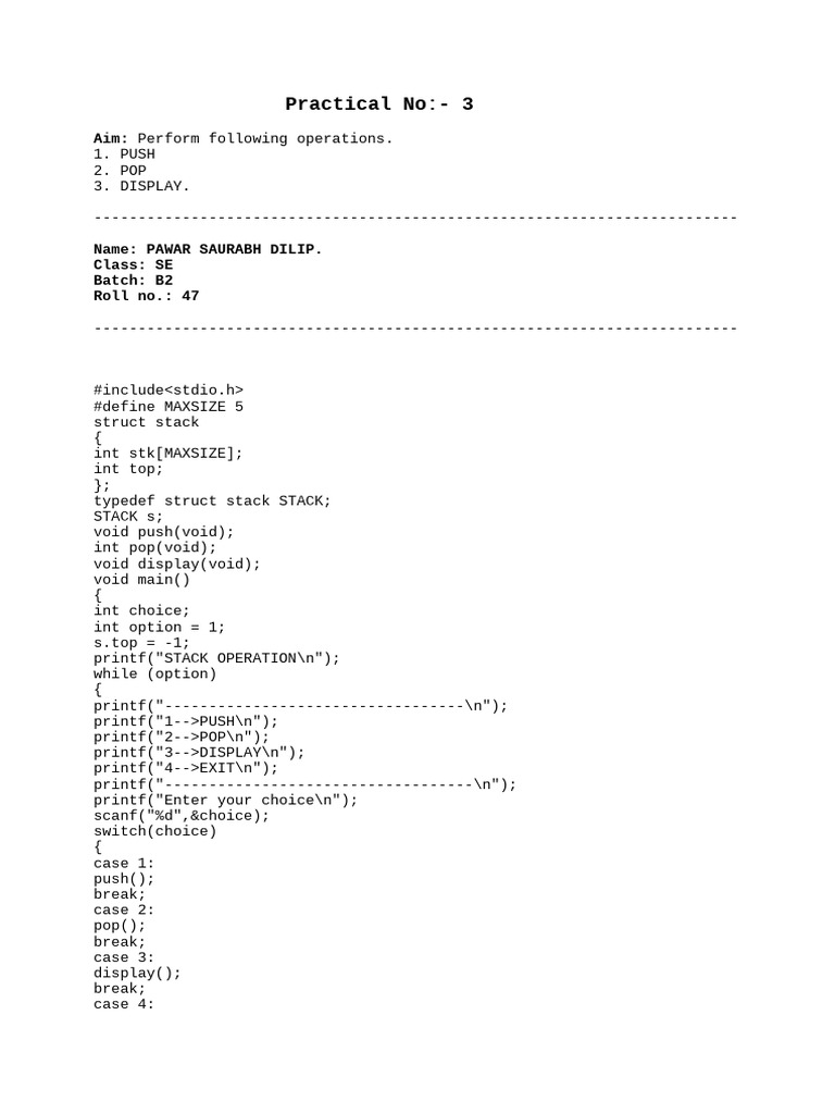 Practical No3 Input | PDF