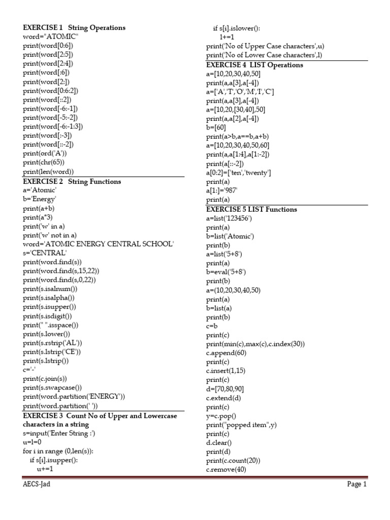 PYTHON_PRACTICAL_PGMS2024 | PDF