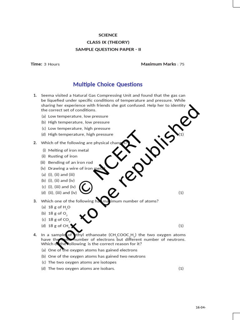 Question Paper | PDF