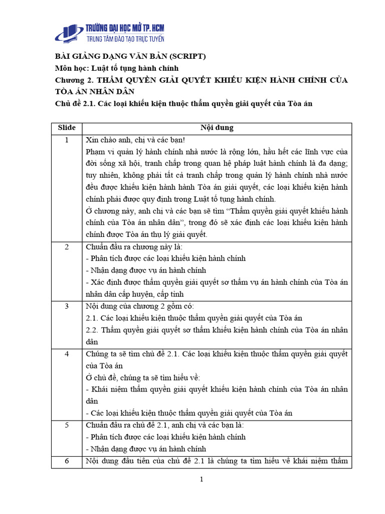 Script Chuong 2 - Chu de 1 | PDF