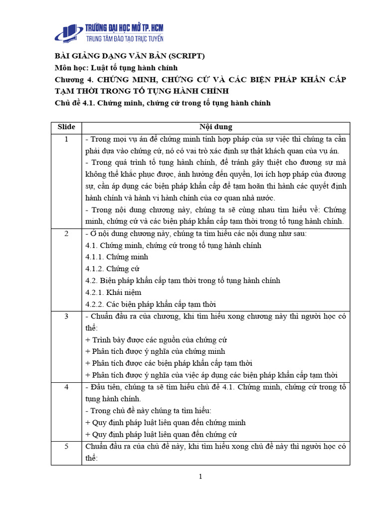 Script Chuong 4 - Chu de 1 | PDF