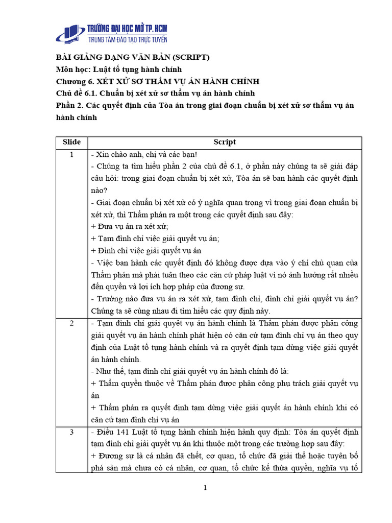 Script Chuong 6 - Chu de 1 - Phan 2 | PDF