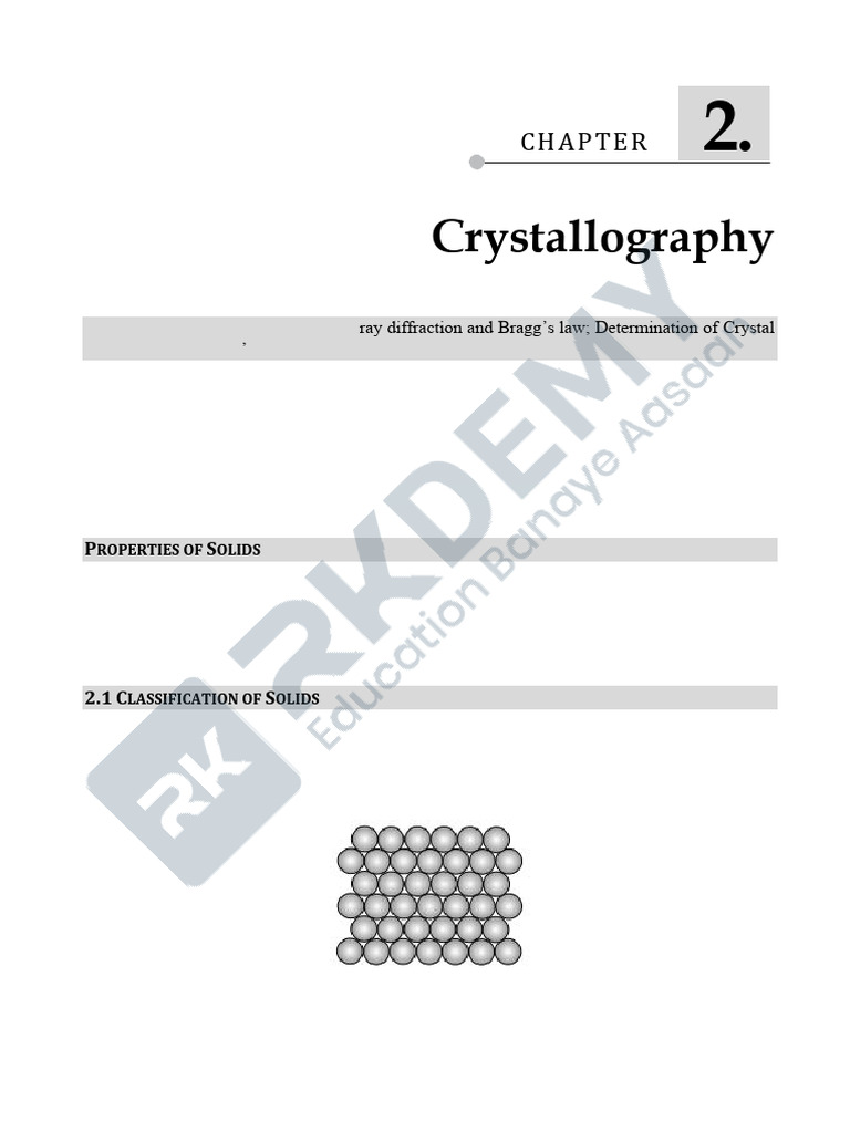 Chapter 2. Crystallography_watermark (1) | PDF