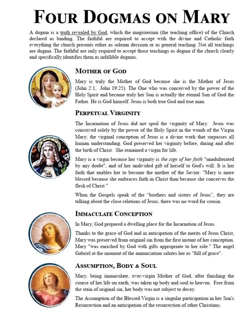 Dogmas On Mary | PDF
