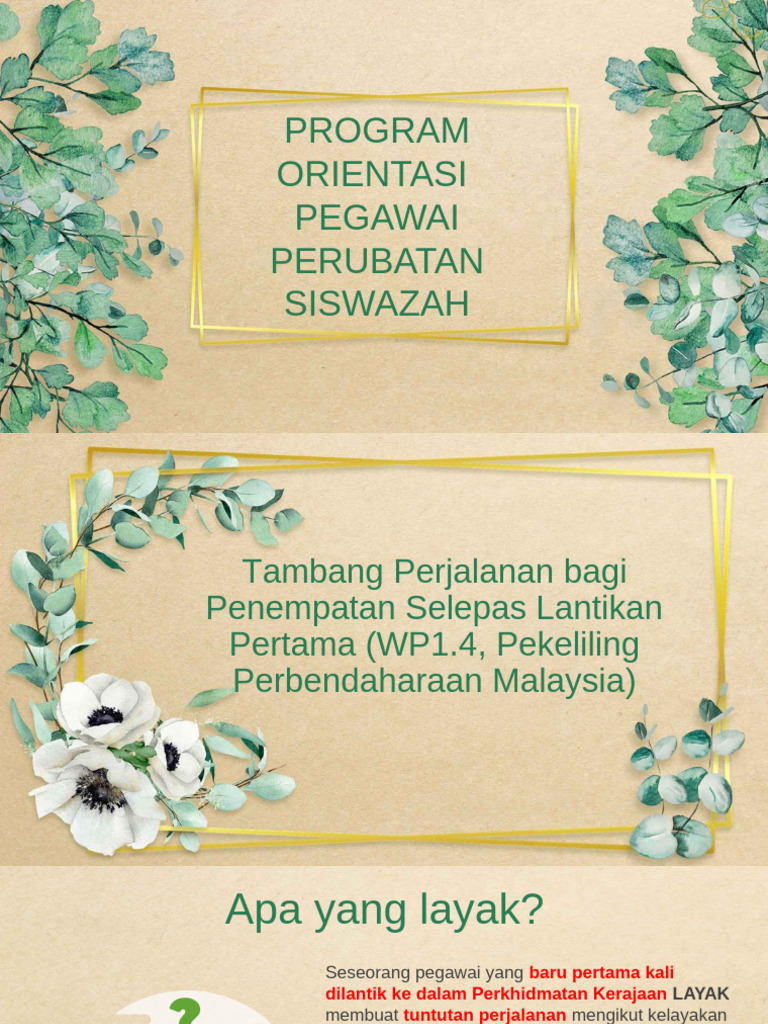 Program Orientasi PPS - Unit Kewangan | PDF