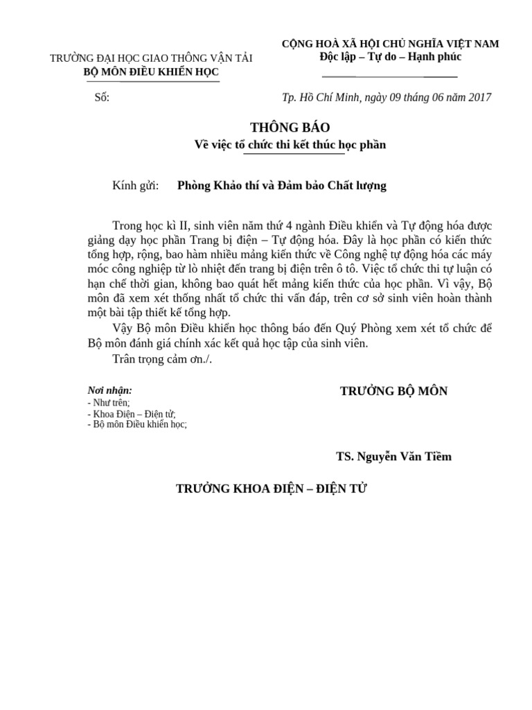 Thong Bao | PDF