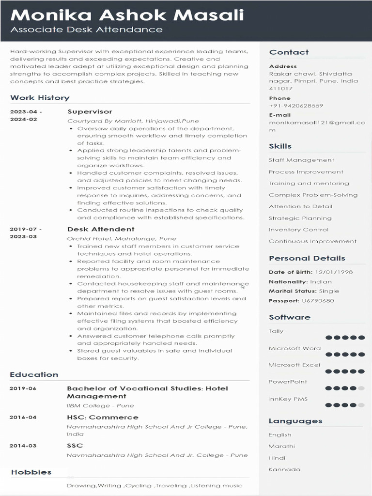 Monika CV Final | PDF