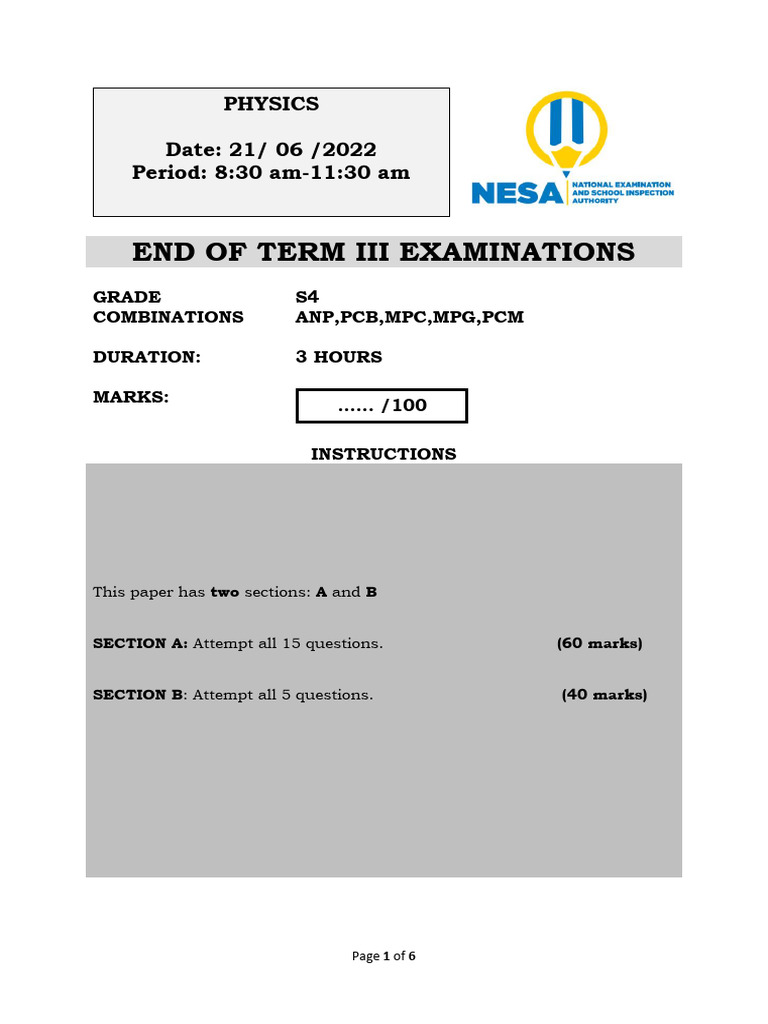 Physics Theory and Pract s4 | PDF