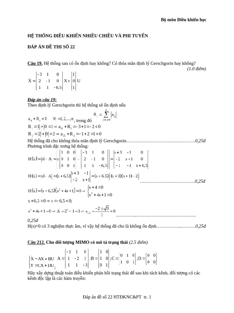 DapAn So22 guiCS2 | PDF