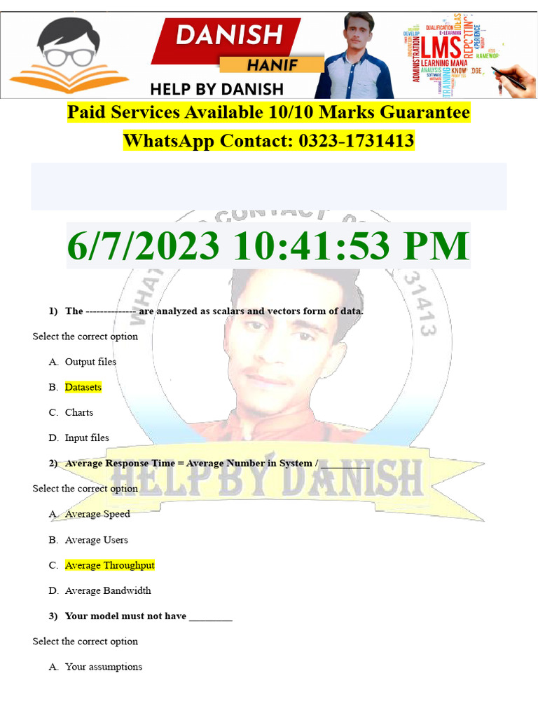 CS432 Quiz 2023 by Danish Hanif | PDF