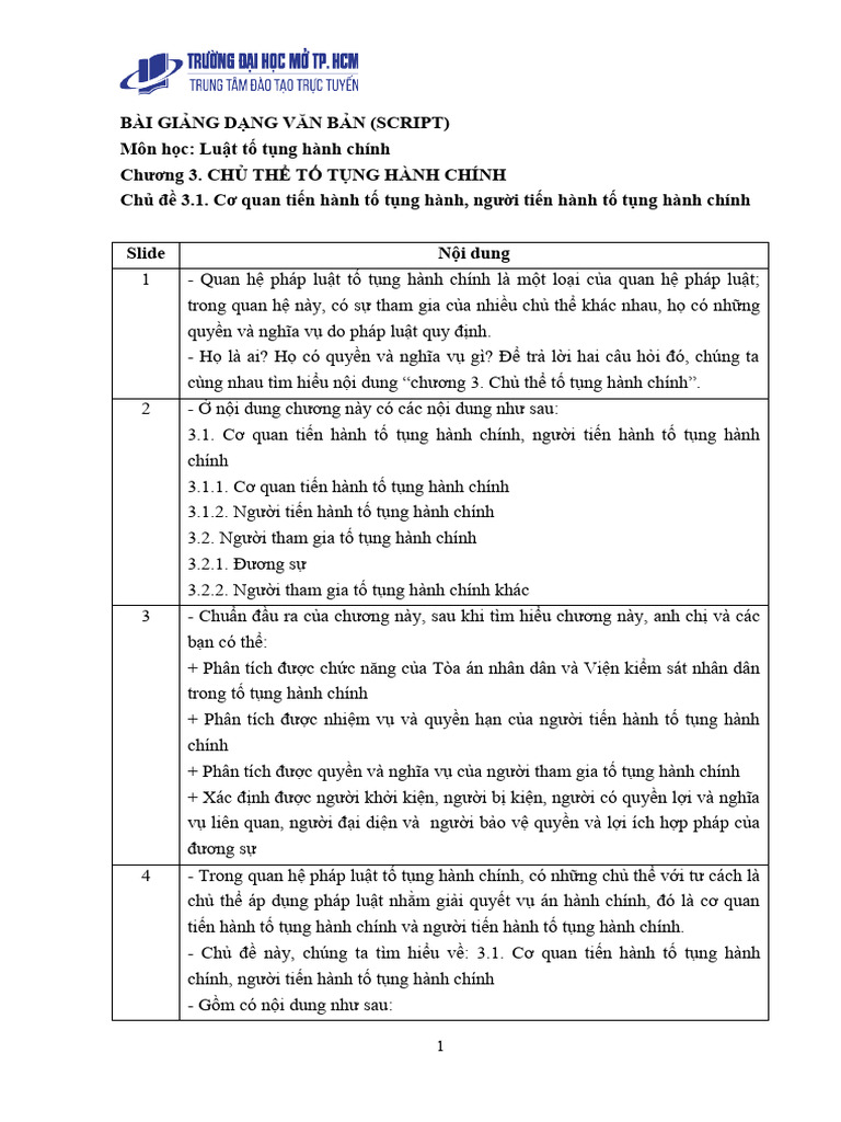 Script Chuong 3 - Chu de 1 | PDF