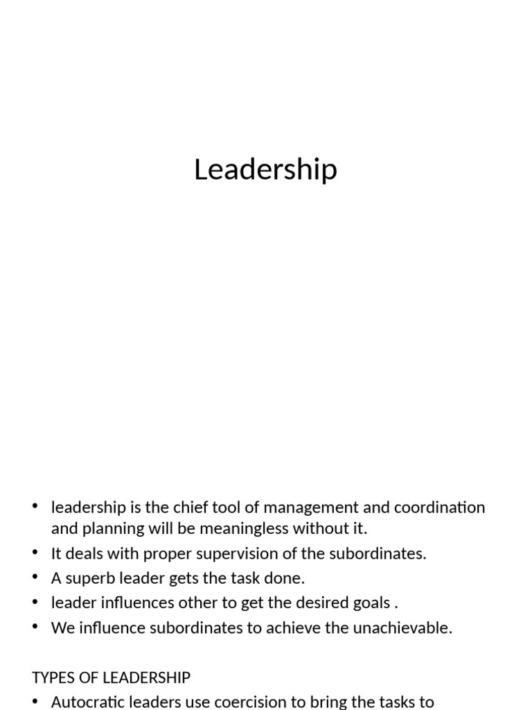 Pub Ad Lec 7 Leadership | PDF