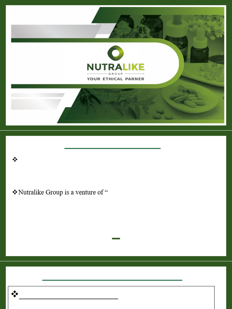 Nutralike Corporate Presentation. | PDF