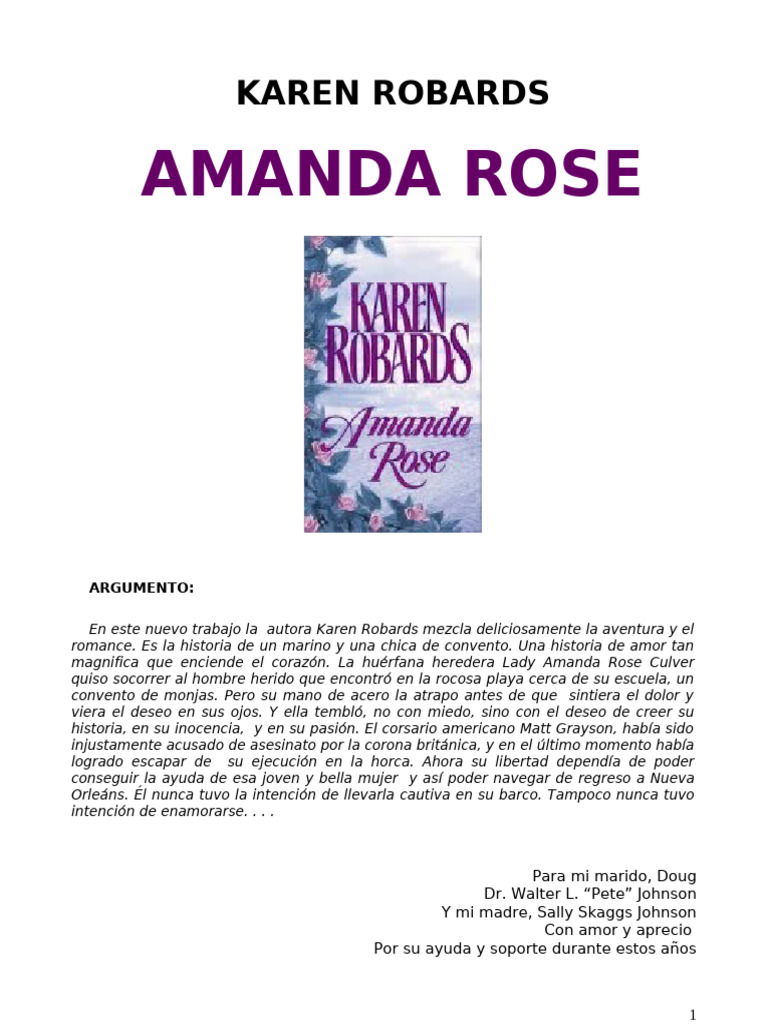 Karen Robards - Amanda Rose | PDF