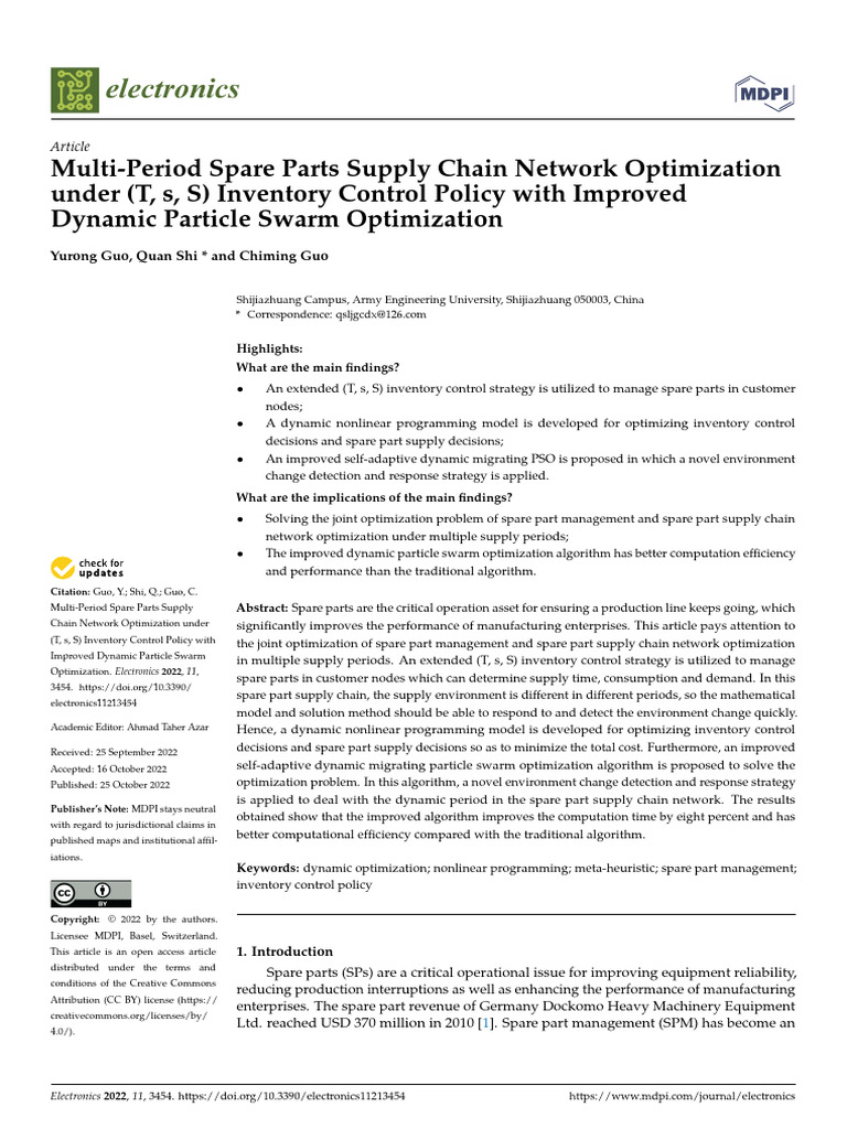 INTER Multi-Period_Spare_Parts_Suppl | PDF