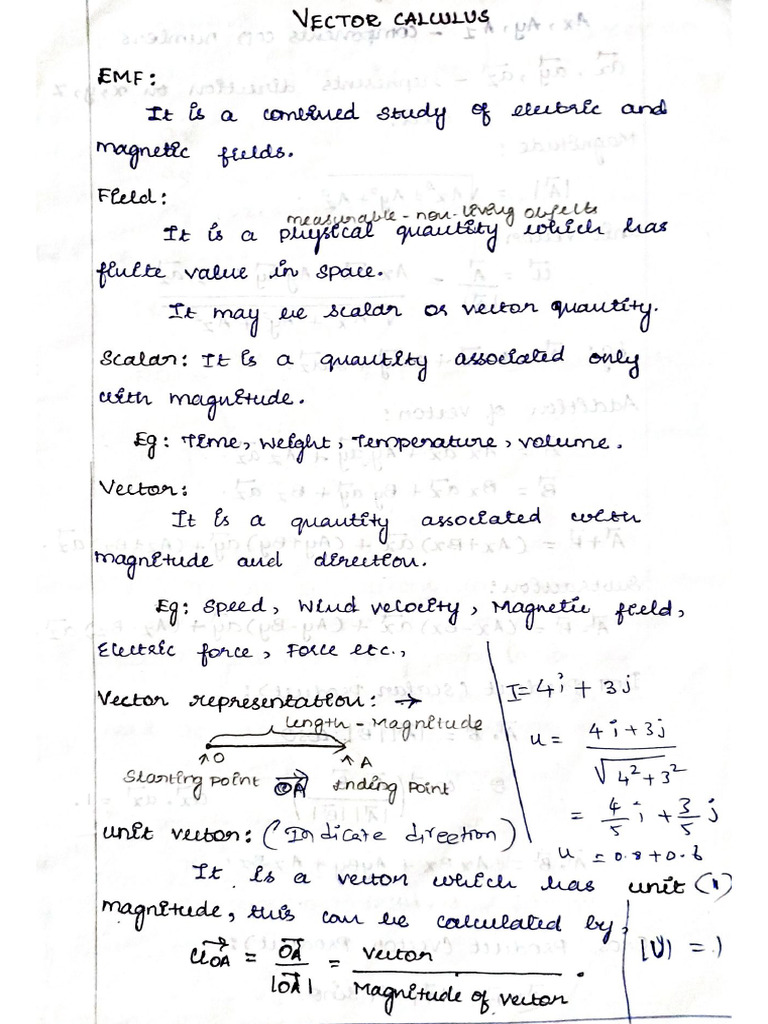 Introduction Vector Calculus | PDF