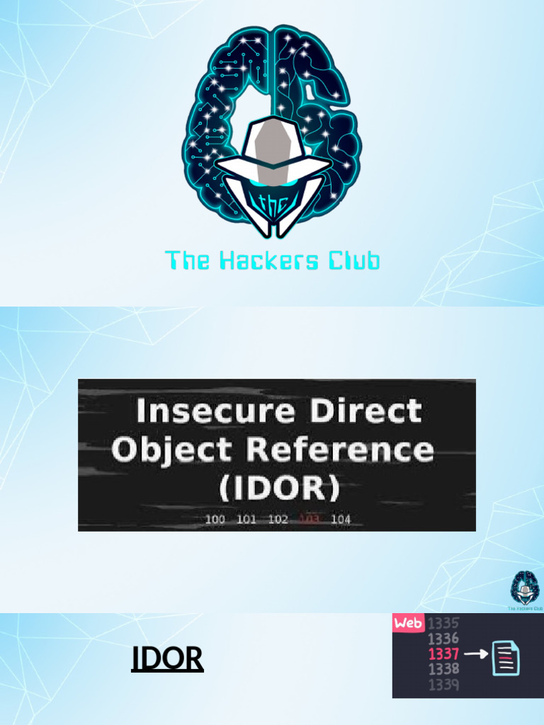 IDOR - Missing Security Headers | PDF