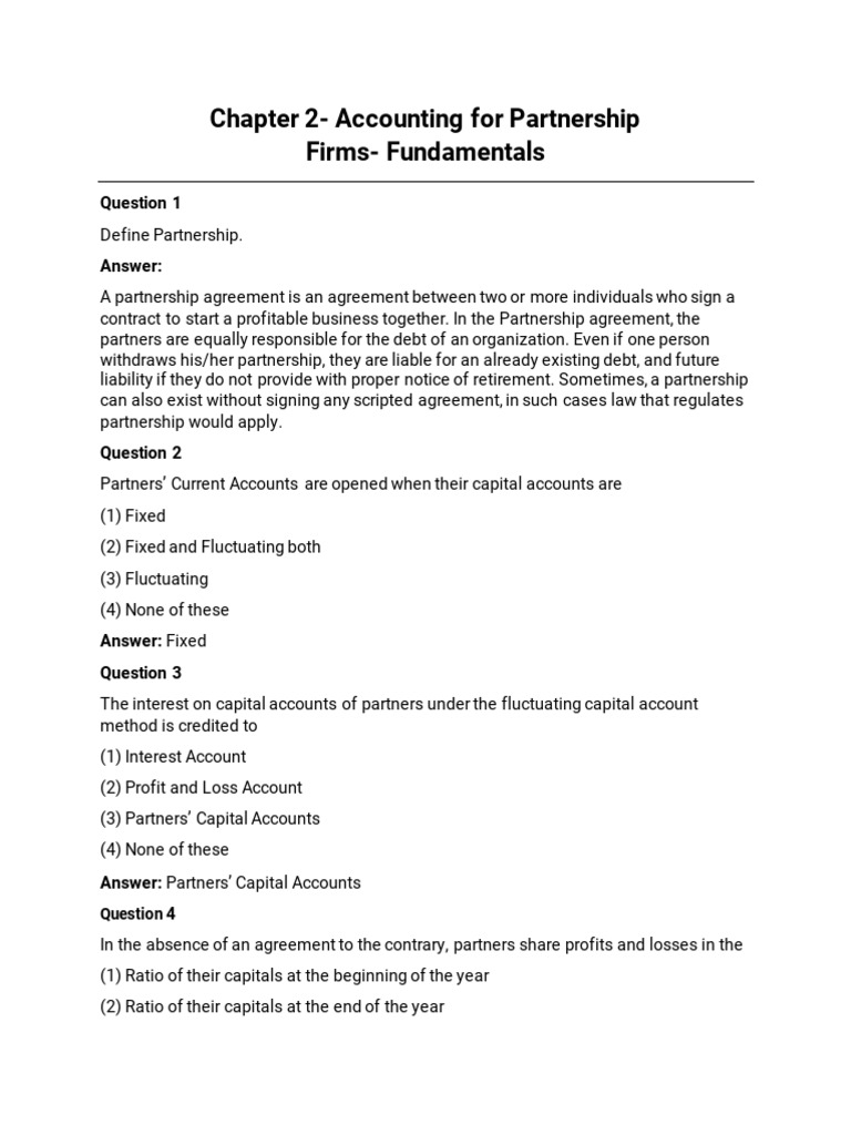 2 - Accounting For Partnership Firms | PDF