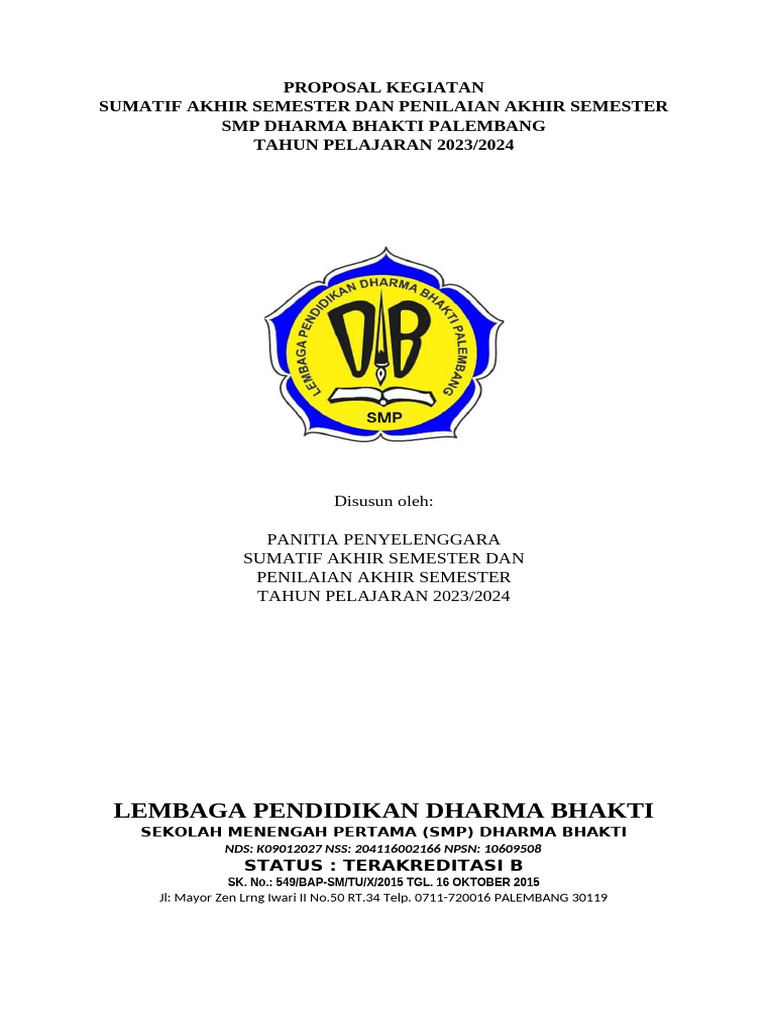 PROPOSAL KEGIATAN SAS Dan PAS | PDF