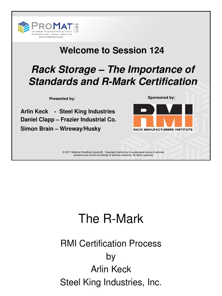 Rack Storage - The Importance of Standards and R-Mark Certification ...