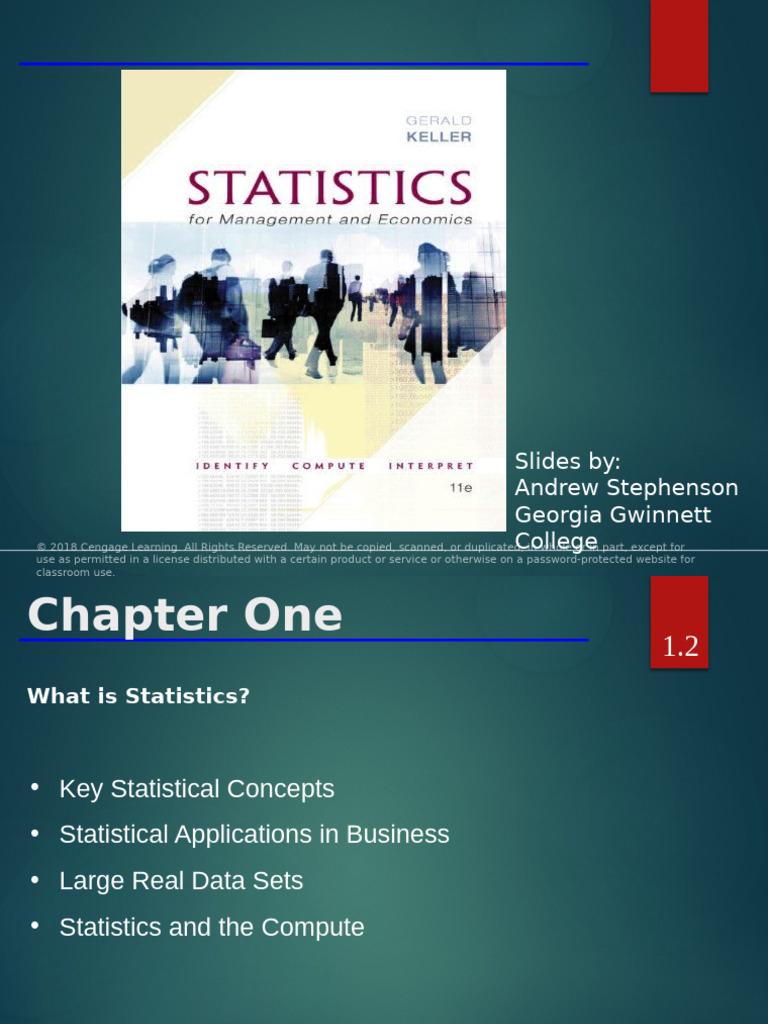 Statistics For Management and Economics Ch.1 - PPT | PDF | Statistical Inference | Statistics