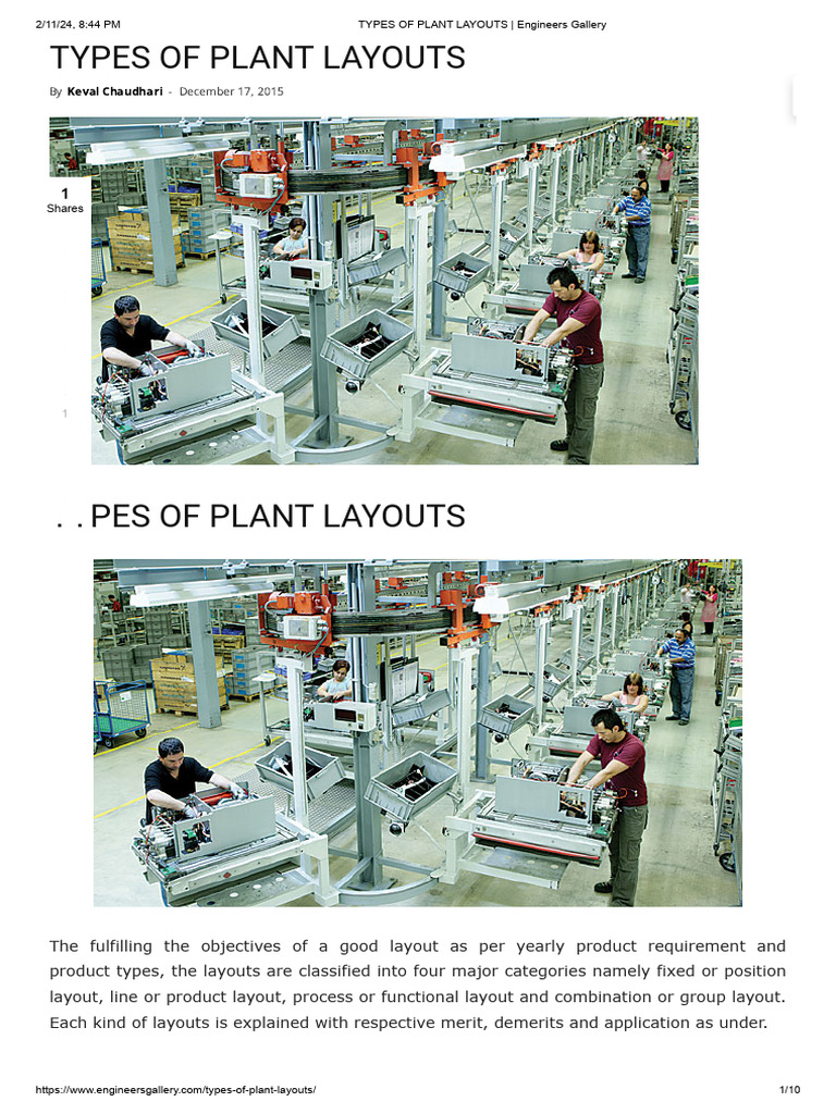 TYPES OF PLANT LAYOUTS - Engineers Gallery | PDF