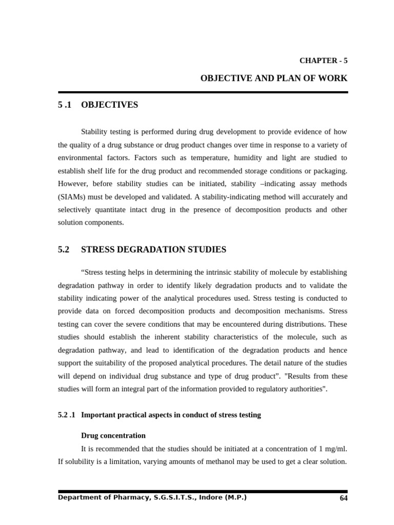 Objective and Plan of Work | PDF