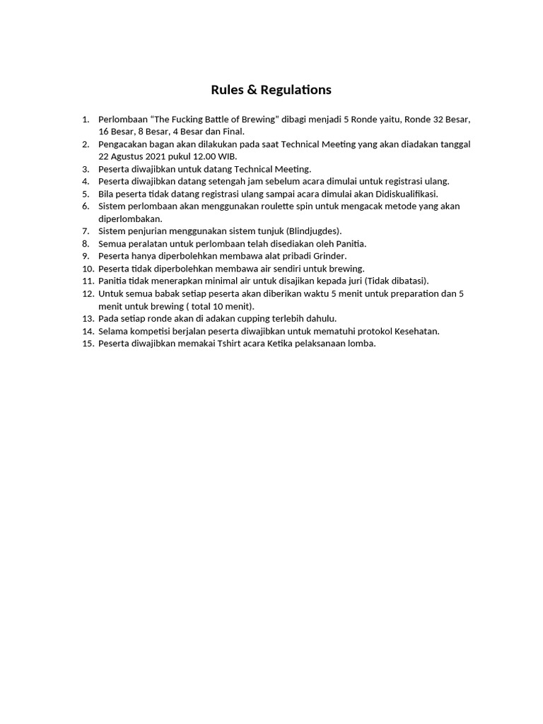 Rules&Regulation | PDF