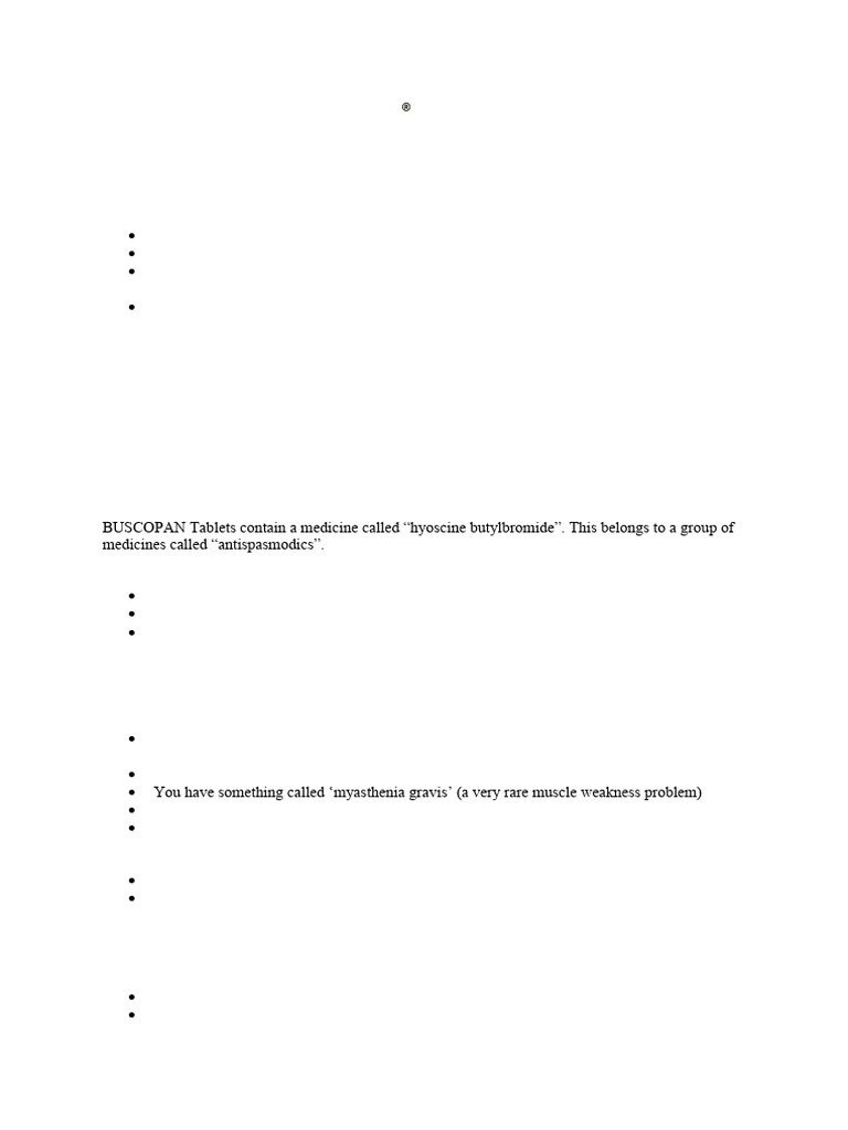 Buscopan 10mg Tablets Information Leaflet.1775 | PDF