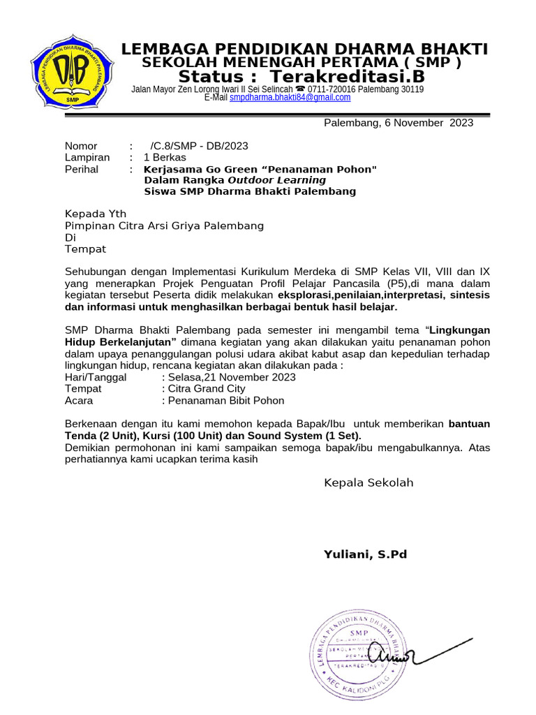 surat baru sponsor cgc | PDF