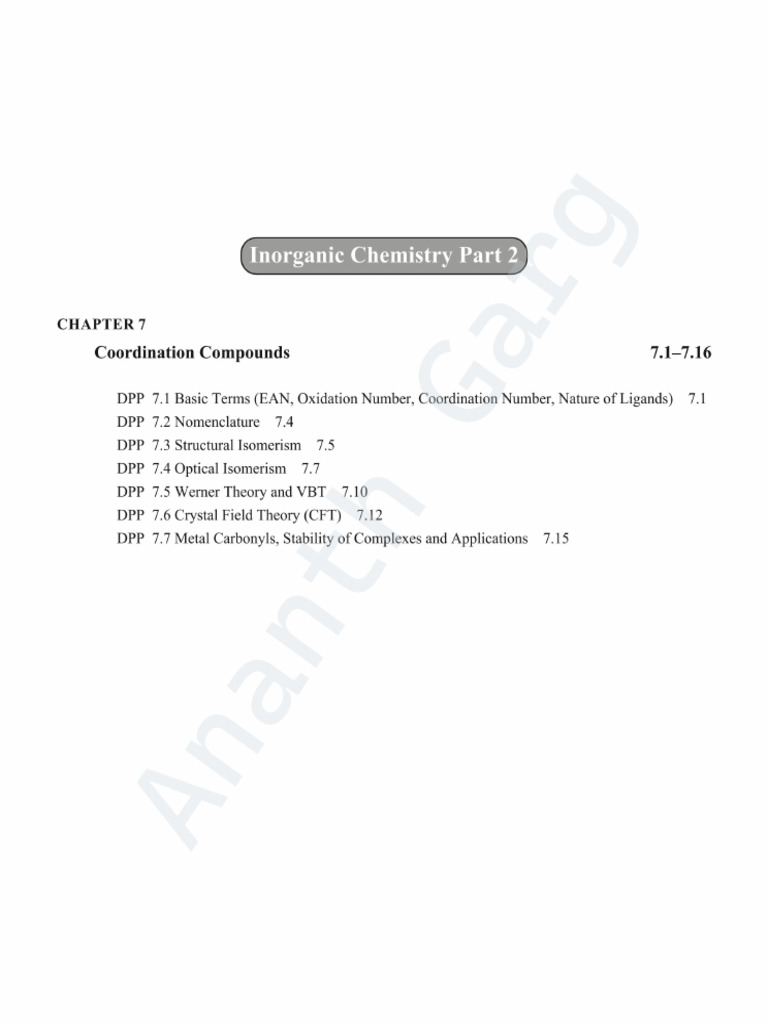 Coordination Compounds DPP-1 | PDF