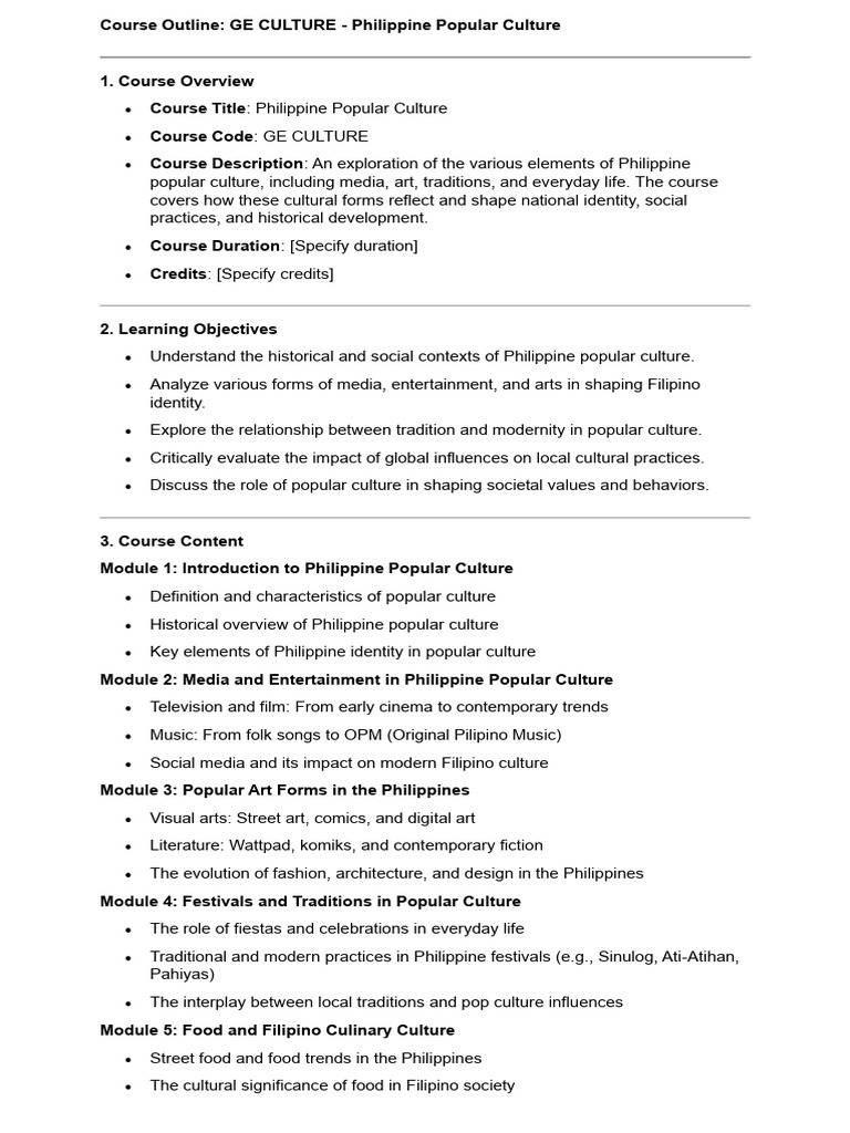 Course Outline | PDF