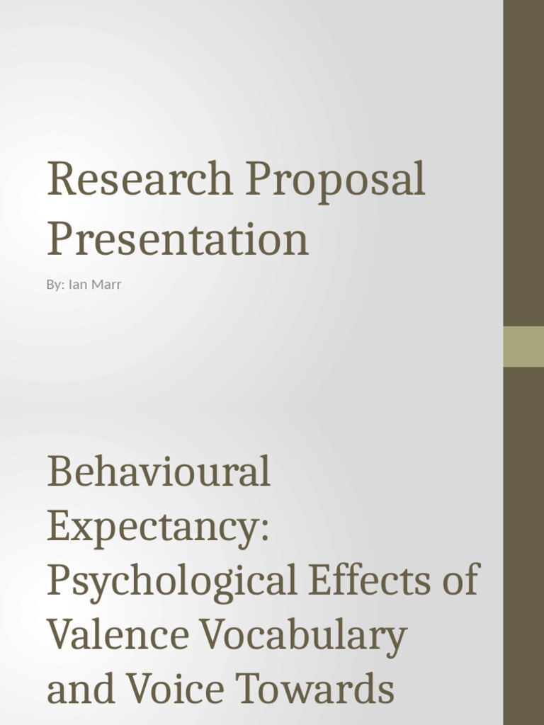 Research Proposal Presentation Powerpoint | PDF
