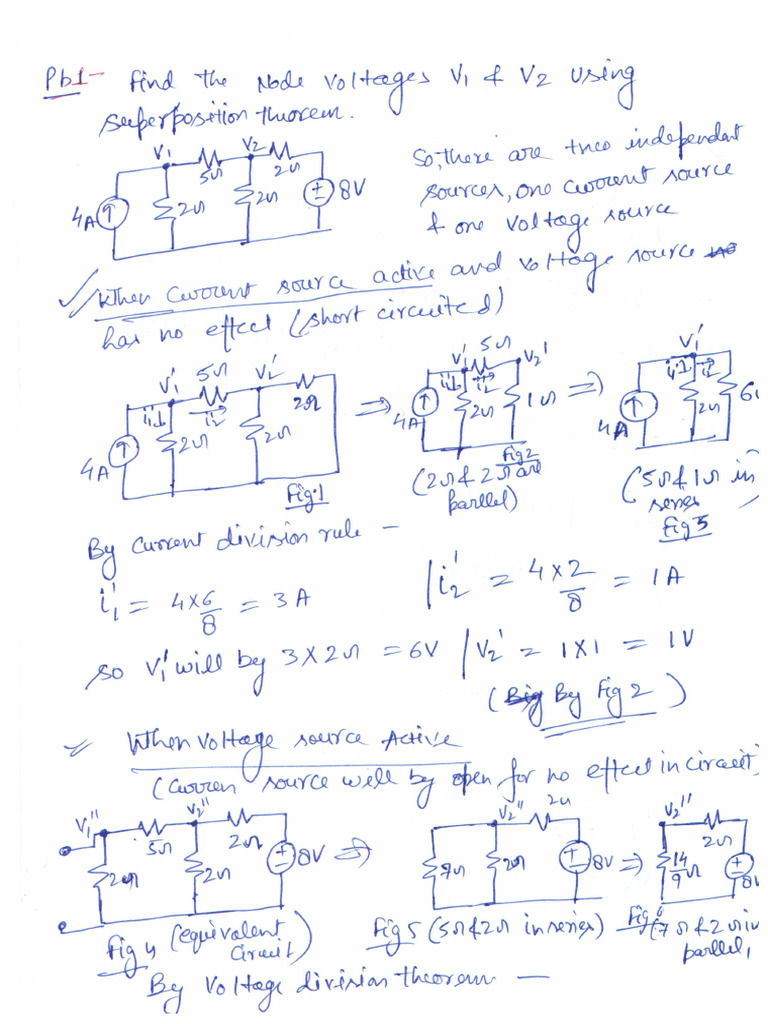 Tutorial 3 FEE - Superpostion and Source Transformation | PDF
