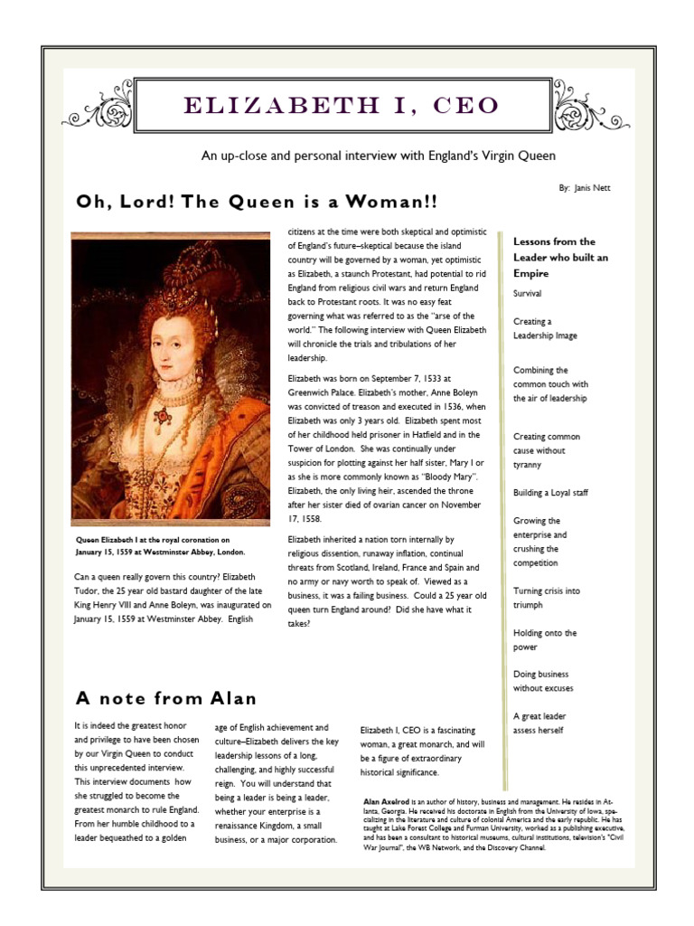 Elizabeth I, CEO - Axelrod.EBS | PDF | Francis Drake | Piracy