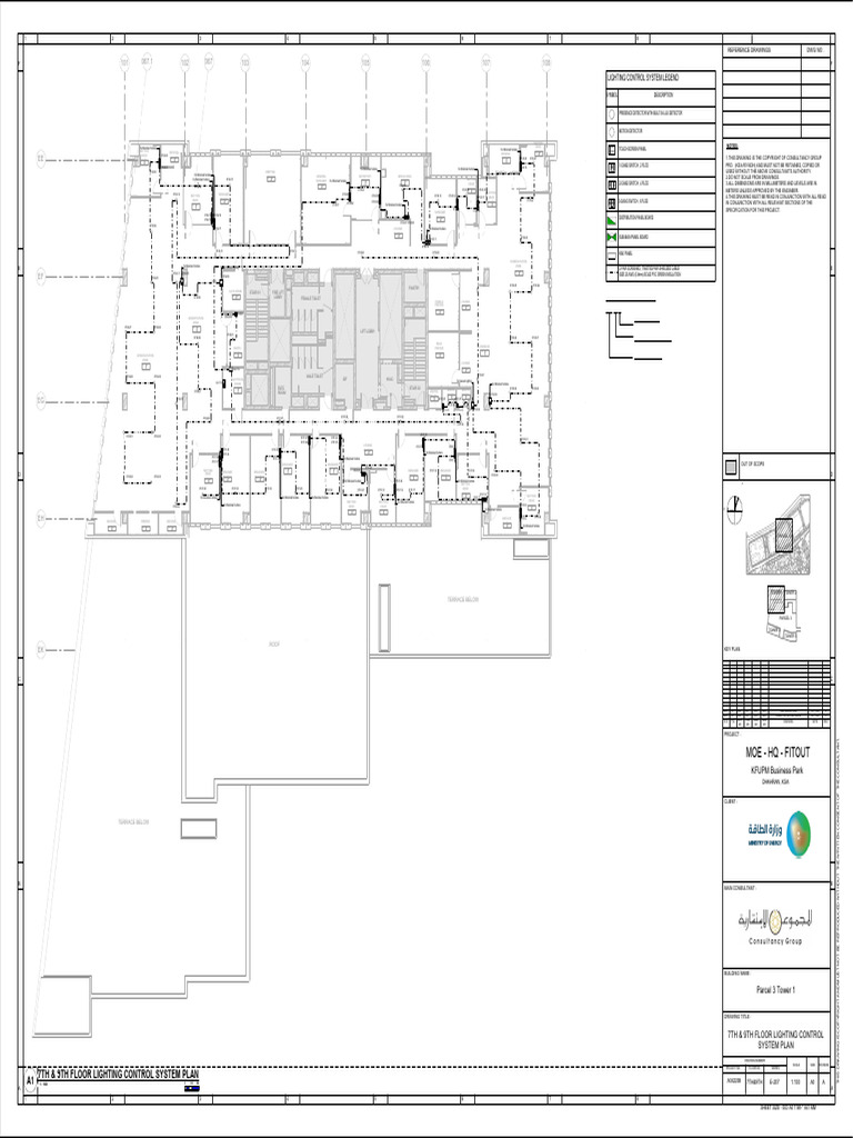 Moe - HQ - Fitout: 7Th & 9Th Floor Lighting Control System Plan | PDF