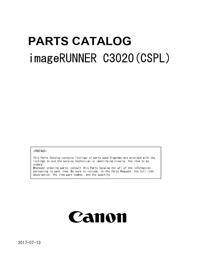 Ir C3020 - Partscatalog - E - SPL | PDF | Electrical Connector | Machines