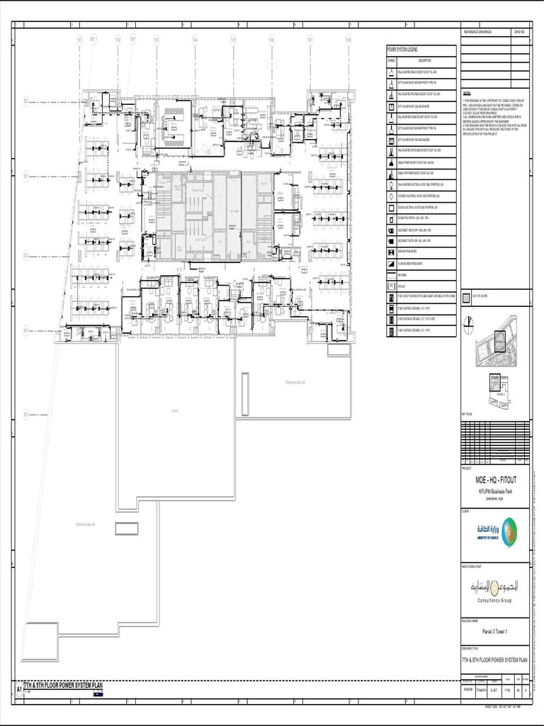 Moe - HQ - Fitout: 7Th & 9Th Floor Power System Plan | PDF