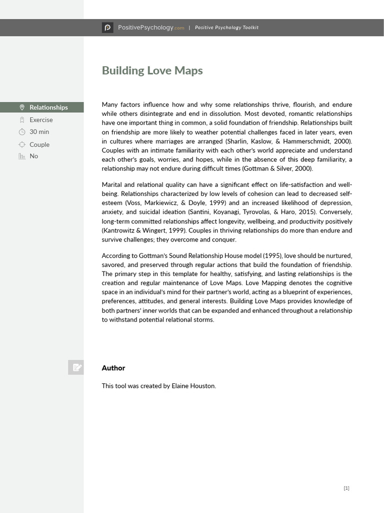Building Love Maps | PDF | Friendship | Romance (Love) Building Love Maps | PDF | Friendship | Romance (Love)