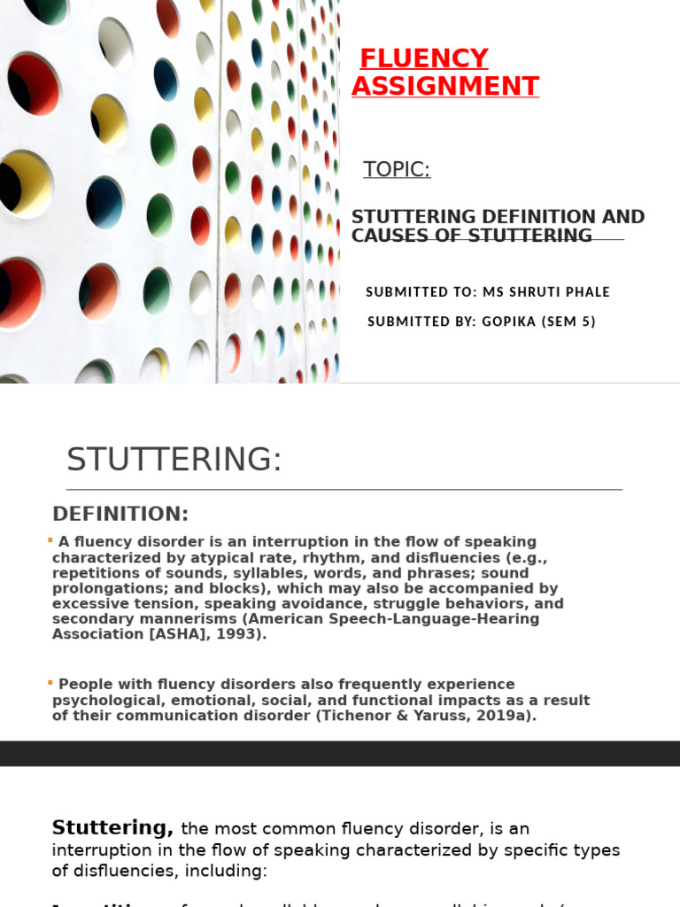 Stuttering Causes Final | PDF