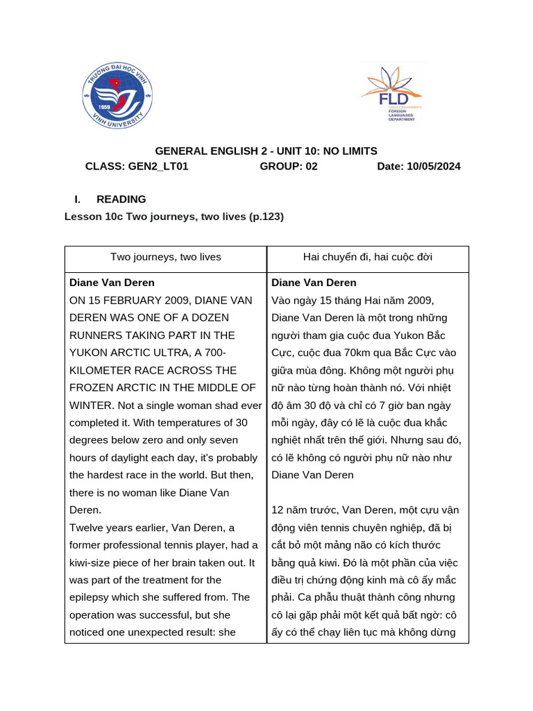 Gen2 k64tn g2 U10 Translation & Summary | PDF