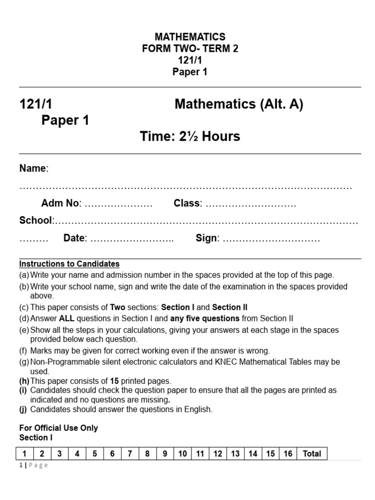 Math Paper | PDF